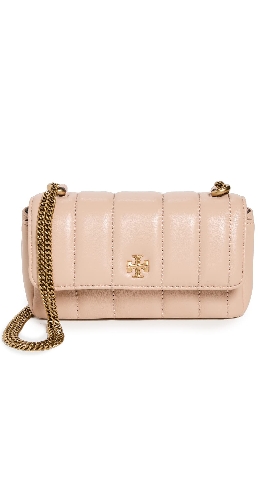 Tory Burch Women's Kira Mini Flap Bag, Devon Sand, Tan, One Size