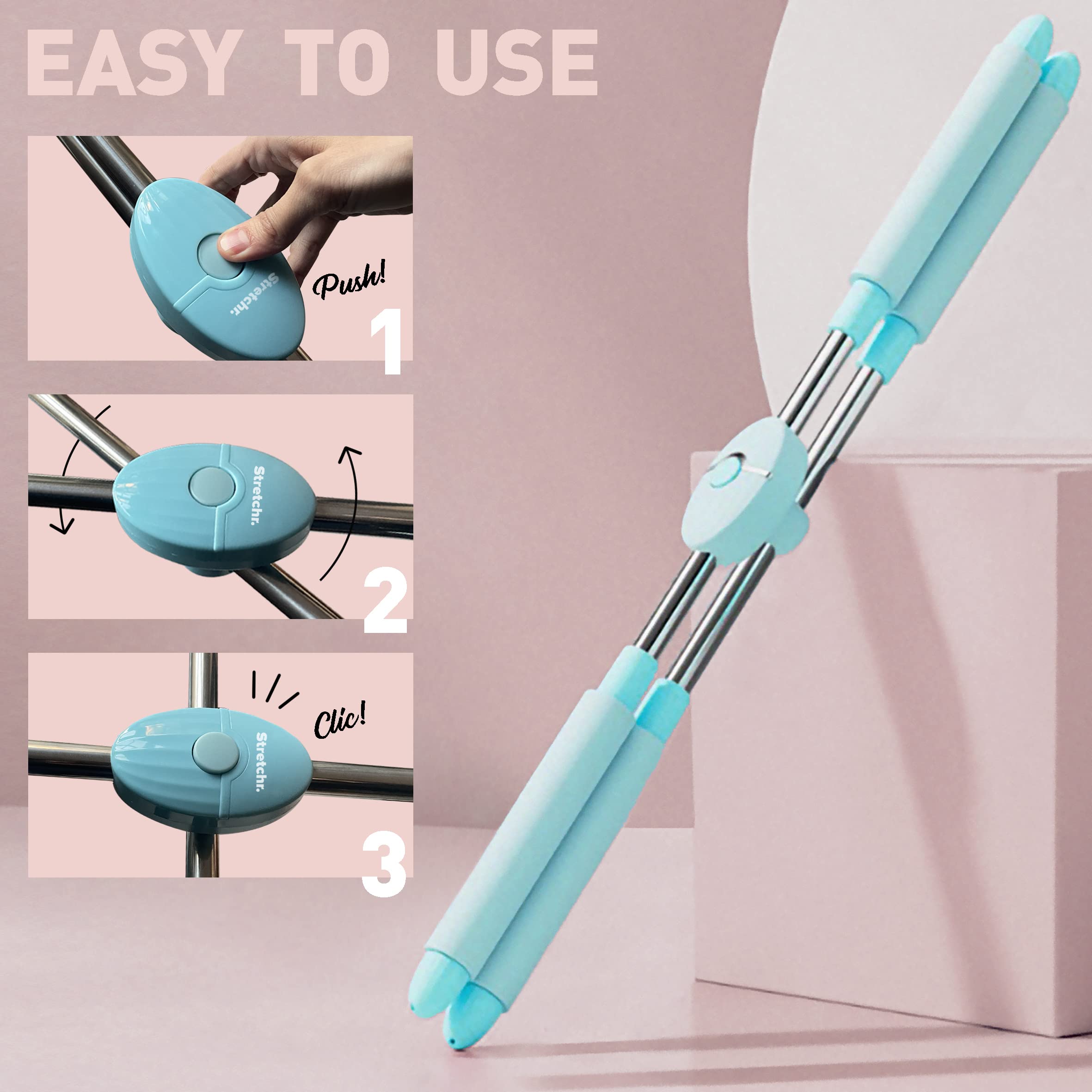 Stretchr Posture Corrector for Women and Men. Retractable for Adult and Child. Yoga Sticks, Stretching Stick