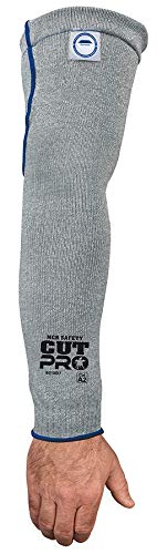 MCR Safety 9318D7 Memphis 7 Gauge Dyneema Sleeve, Gray, 18-Inch