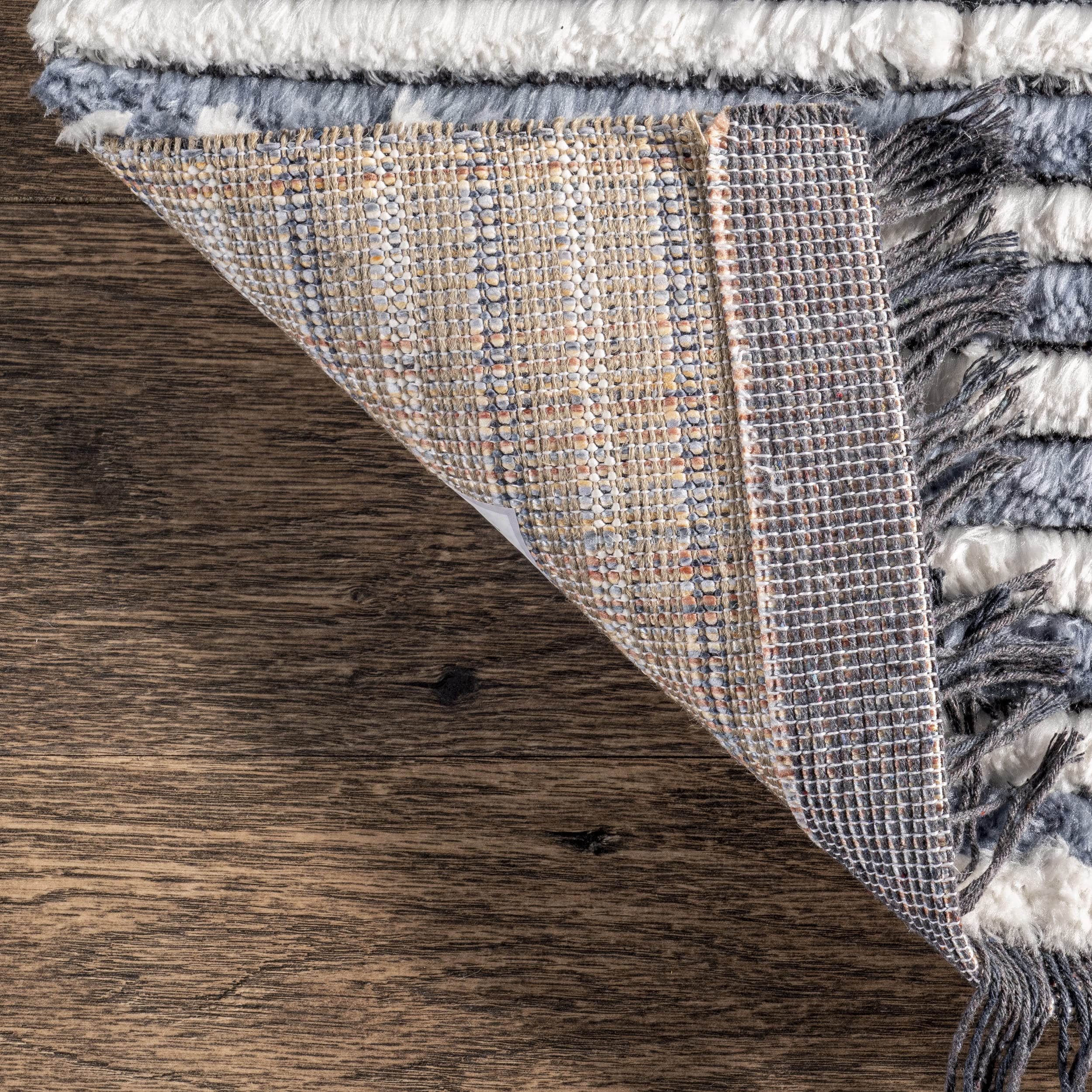nuLOOM Morgan Contemporary Shag Fringe Area Rug, 8x10, Blue
