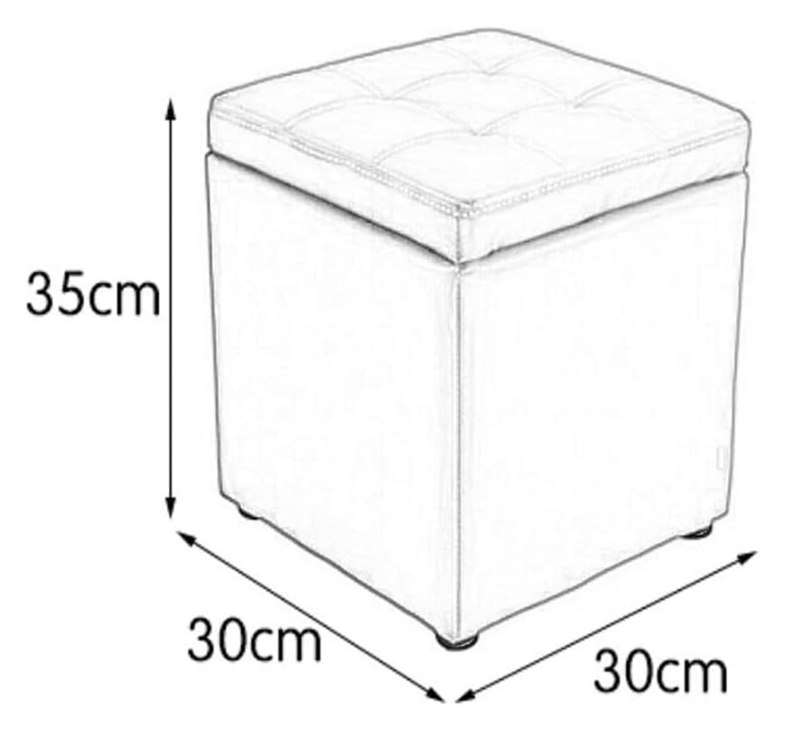 Ottoman Footrest Storage Folding Toy Box Chest with Memory Foam Seat Tufted Faux Leather Small Ottomans Bench Foot Rest Stool-d