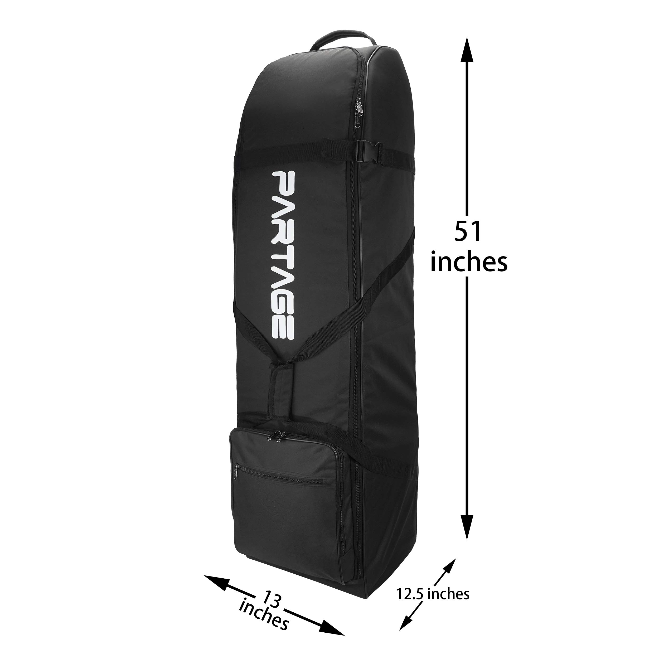Partage Golf Travel Bag,Golf Travel Case for Airlines -Black