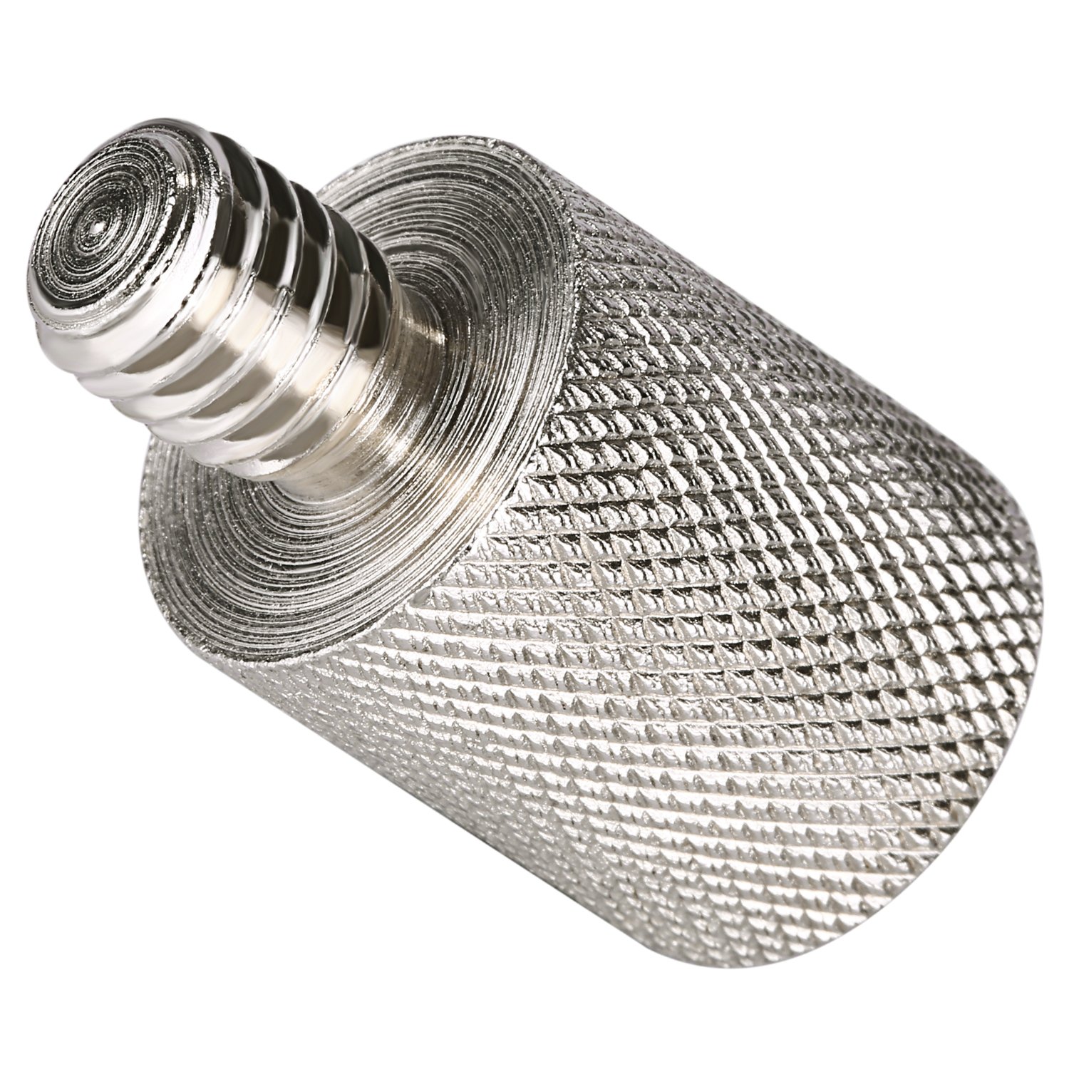 Neewer Nickel Brass Durable Solid 2 Pieces 3/8-inch Male to 5/8-inch Female Screw Thread Adapter for Microphone Mounts and Stands (Silver)