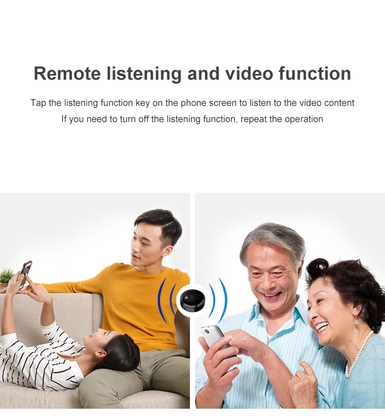 OUCAM Mini WiFi Spy Camera 1080P Video Recording Live Feed, Wireless Hidden Spy Cam Nanny Camera/Auto Night Vision/No Light Night Vision/Motion Activated Alarm(2023 New Upgraded Phone APP) 11