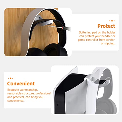 SOLUSTRE Accessories Pc 2 Pieces Wall Headphone Holder Wall Headphone Shelf Hanging Headphone Holder Headphone Holder Rack Headphone Bracket Shelf Game Shelf Wall Pc Gaming