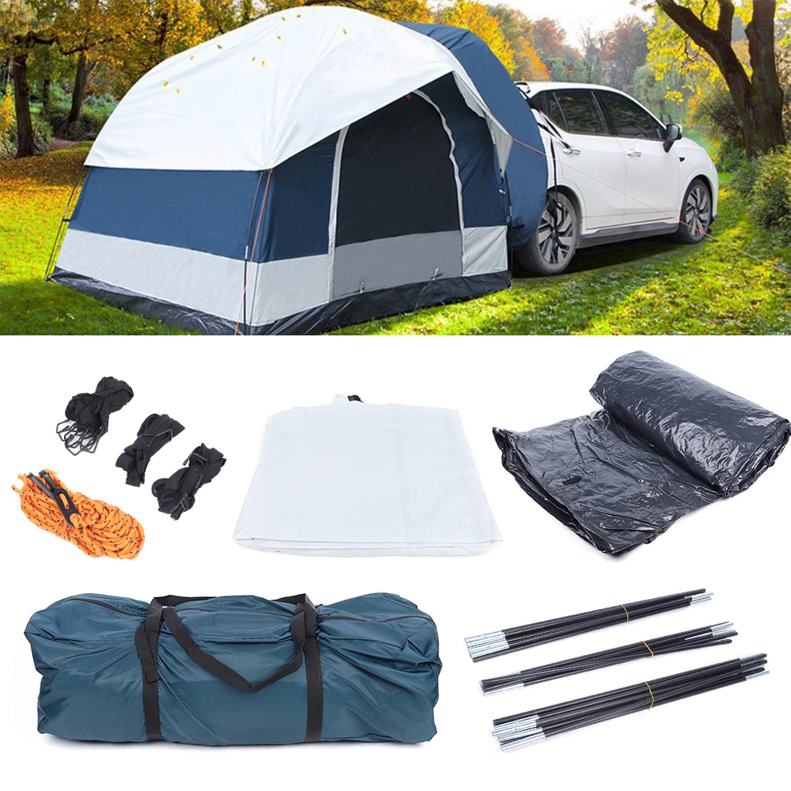 Universal SUV Camping Tent Bubble Tent Inflatable Transparent Camping Tent,Luxury Single Tunnel Bubble House Dome Greenhouse Tent with Blower,Portable Bubble Shelter Clear Tent for Backyard⌠(S)