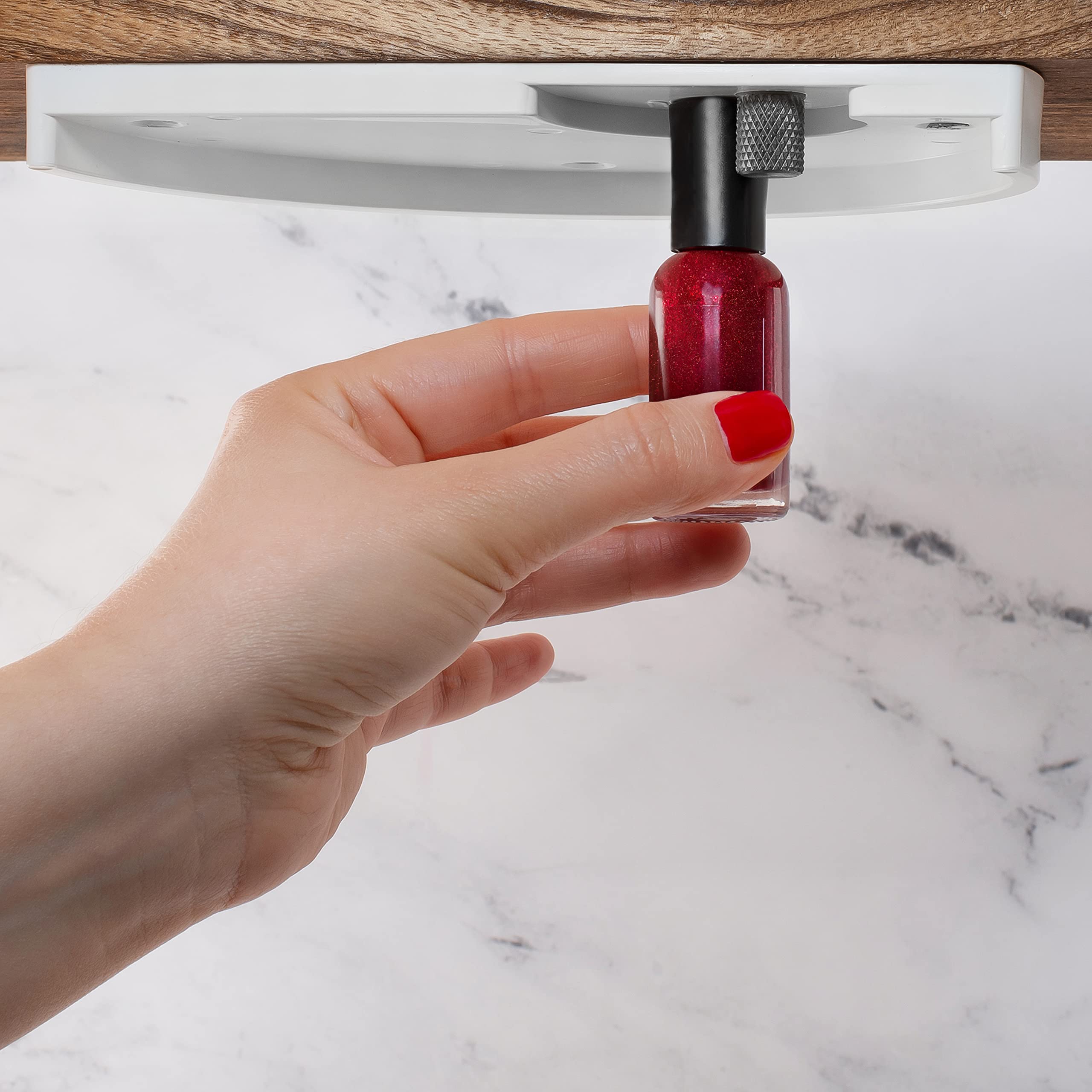 UN-SKRU Jar Opener - Under Cabinet Bottle & Jar Lid Opener for Arthritis, Weak Hands, Seniors β One Handed, Easy Grip Universal Lid Gripper Tool for Jars, Bottles & Containers β Removes Tight Jar Lids
