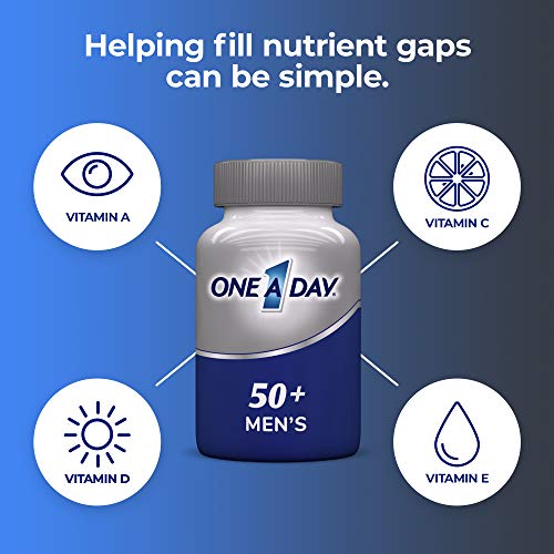 One A Day Men’s 50+ Multivitamins, Supplement with Vitamin A, Vitamin C, Vitamin D, Vitamin E and Zinc for Immune Health Support*, Calcium & more, 175 count