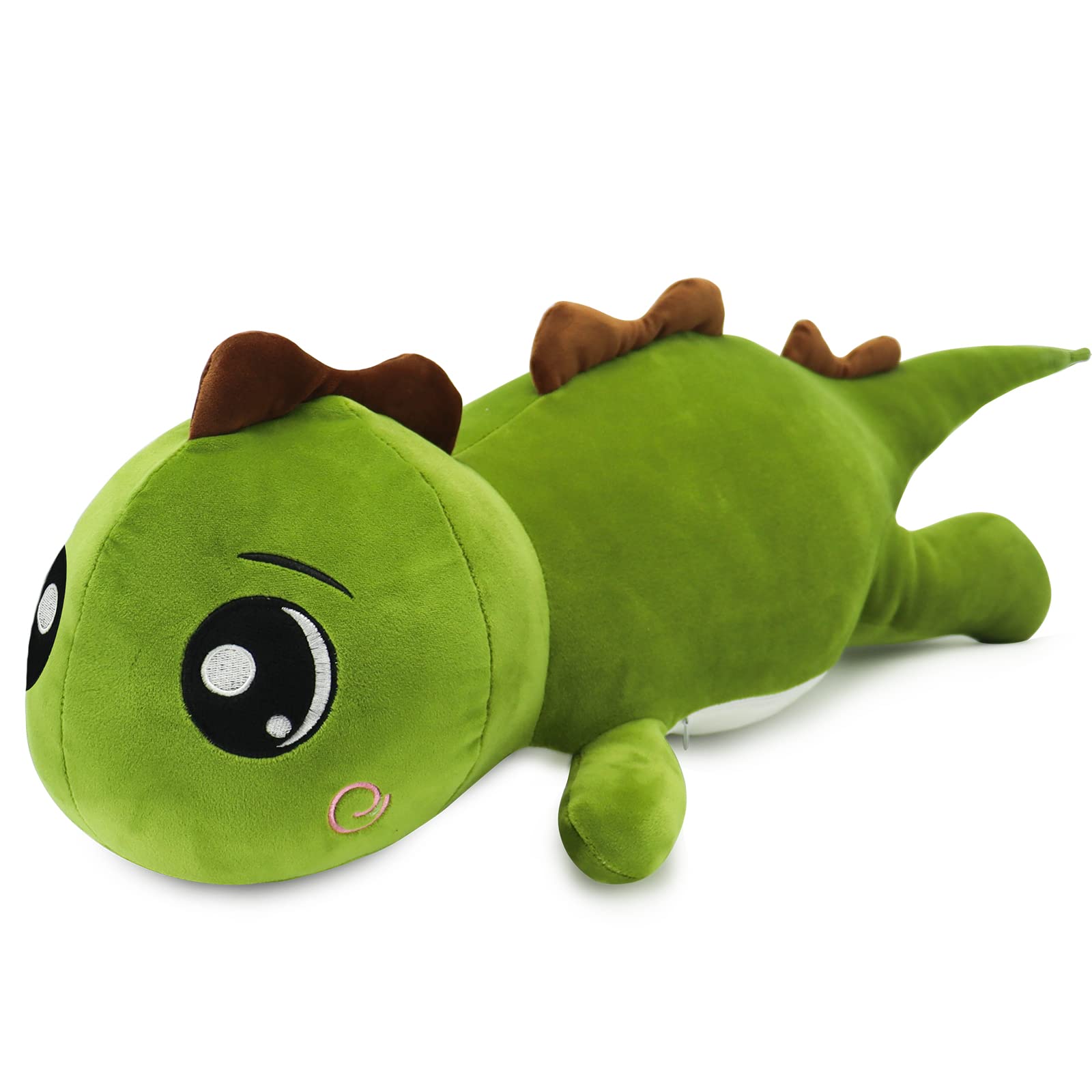 waypool 2LB Weighted Dinosaur Plush Weighted Stuffed Animals Cute Dinosaur Plushies Toys Dolls Throw Pillows for Christmas (Green, 23.6")