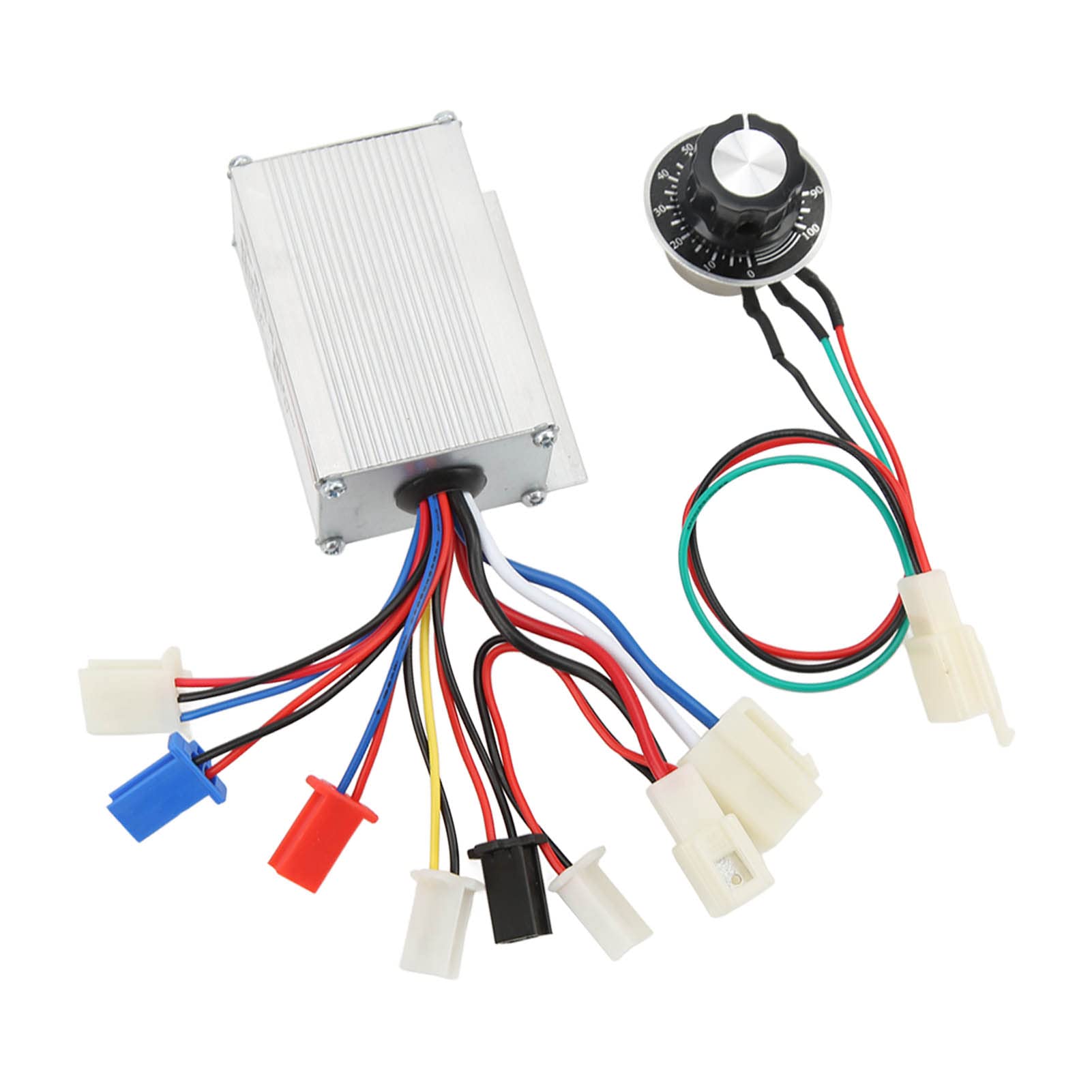 VGEBY 250W 12V Brushed Motor Speed Controller, Heat Dissipation Speed Controller with Knob Speed Switch Set Electric for Electric Bike E Scooter Bikes