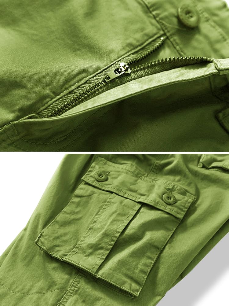 nobrand TRGPSG Women's Casual Ripstop Military Work Trousers, Multi-Pocket Outdoor Army Combat Cargo Pants 3209 ArmyGreen