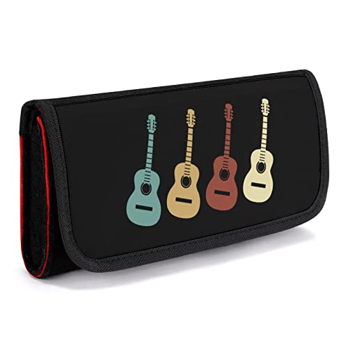 Vintage Guitar Carrying Case for Switch Protective Travel Storage Bag with Game Card Slots