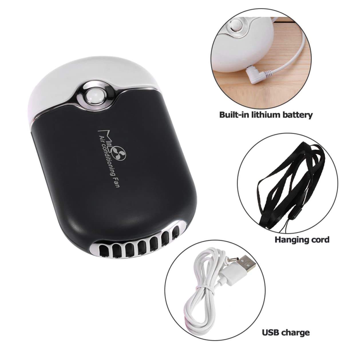 SOLUSTRE Rechargeable Fan Rechargeable Fan Black Conditioning Fan Usb Eyelash Blower Air Dryer Mini Quick for Extension Usb Fan Usb Fan