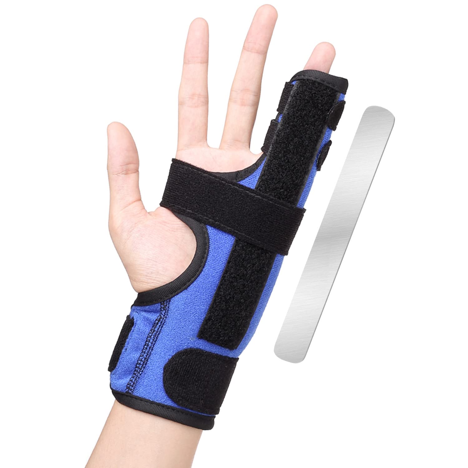 Pinky Finger Splint 4th or 5th Two Finger Splint Metacarpal Finger Splint Hand Brace Knuckle Fracture Splint Finger Immobilizer for Broken Finger Trigger Finger Dislocated Arthritis Pain Relief