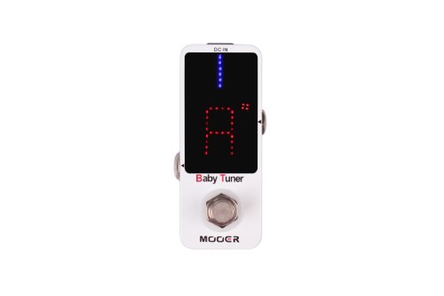 Mooer EQ Effects Pedal, White, 2.25 x 4.25 x 1.75 (Baby Tuner)