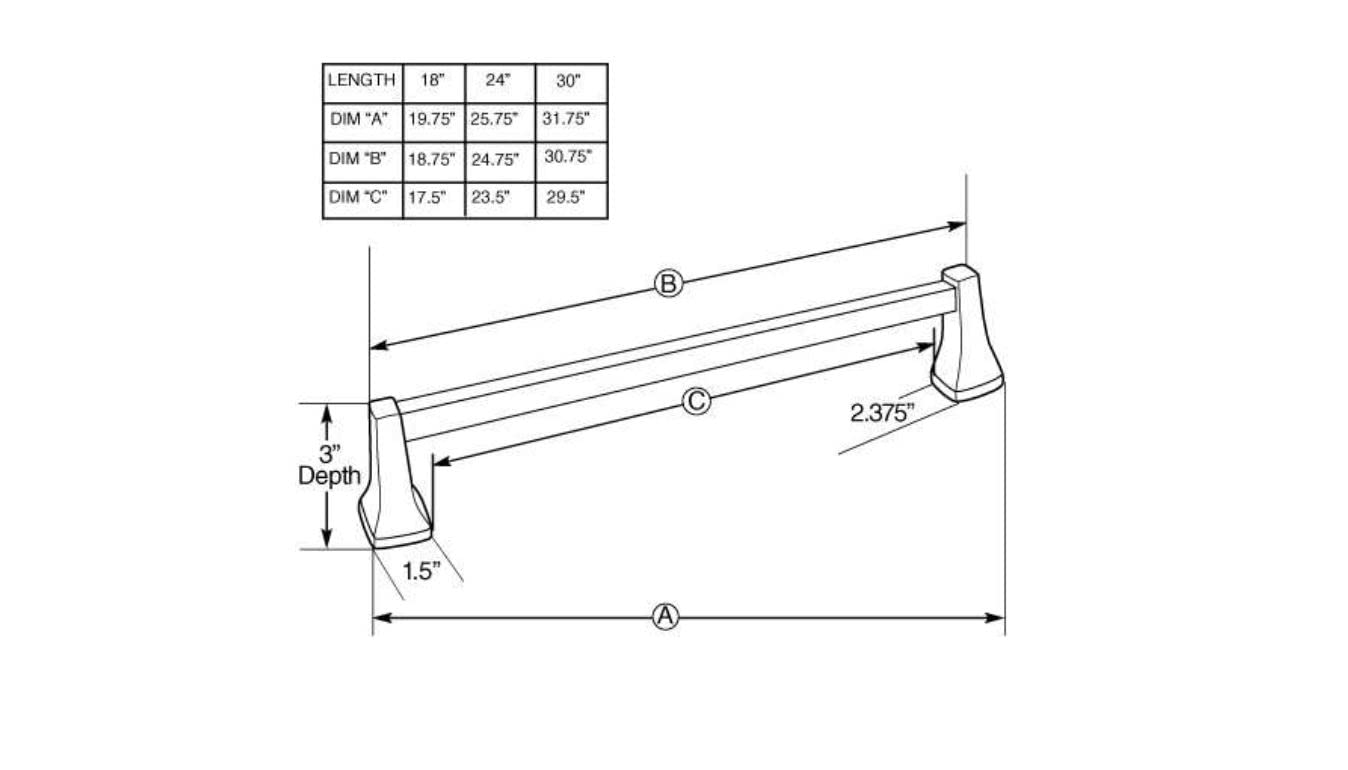 Moen Donner Brushed Nickel Contemporary 30-Inch -Towel Bar, P5130BN