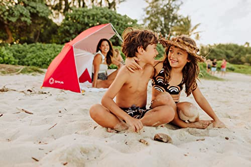 ONIVA - a Picnic Time brand Brolly Beach Umbrella Tent, (Red),One Size