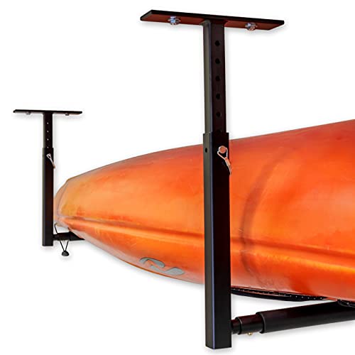 StoreYourBoard Single Kayak Ceiling Rack, Adjustable Storage Mount, Overhead Garage System