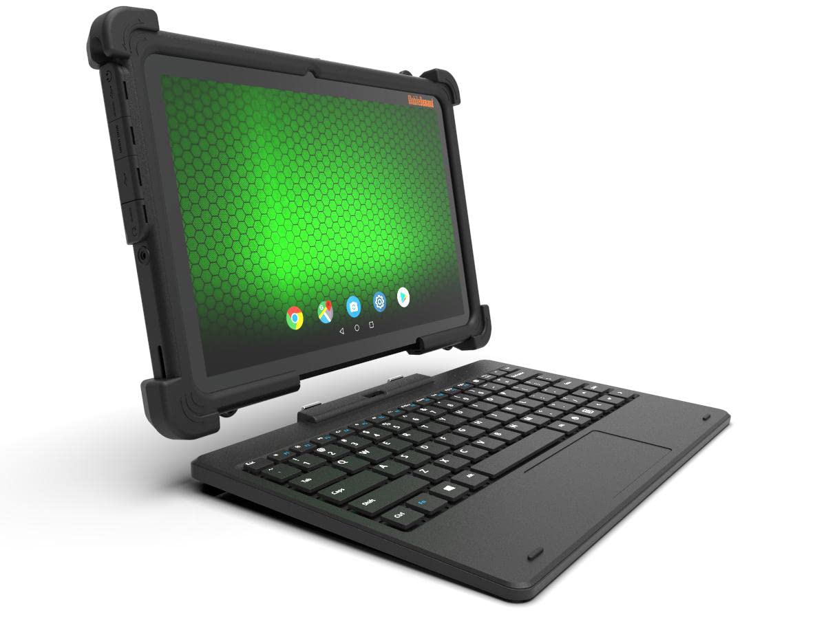 MobileDemand Flex 10A Android 9.0 Pie Rugged Touchscreen Tablet with Keyboard – Ultra Lightweight – 10.1-in Display, GMS Certified, 6000mAH Battery, Quad-Core – Enterprise Mobile Field Work