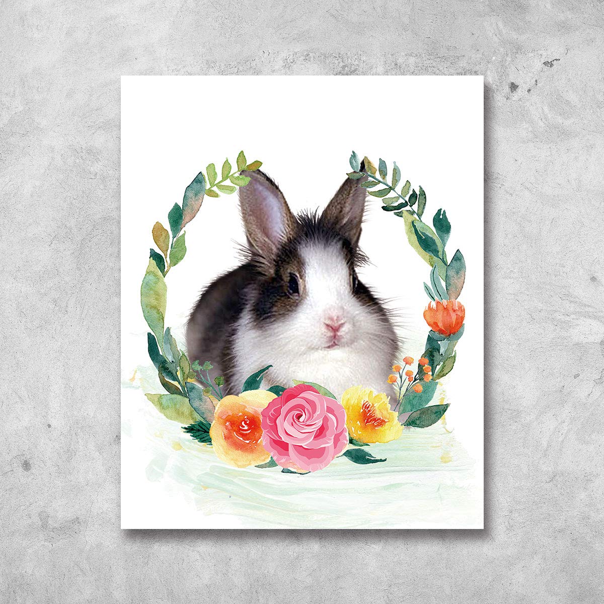 Spring, Easter bunny theme Art Prints Home Studio Office Décor. Gift for Kids Girl Sister mom Women 8 X10 ,set of 4– UNFRAMED