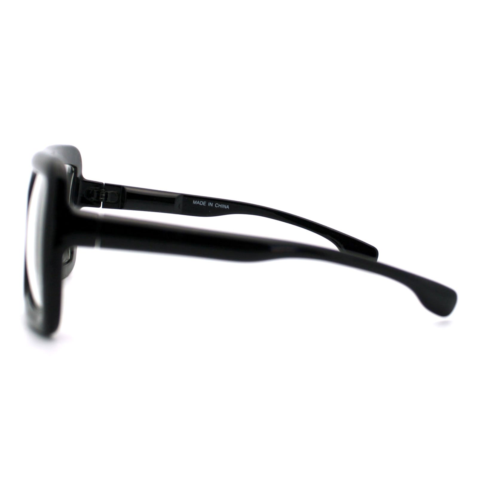 PASTL Thick Square Glasses Clear Lens Eyeglasses Frame Super Oversized Fashion Black