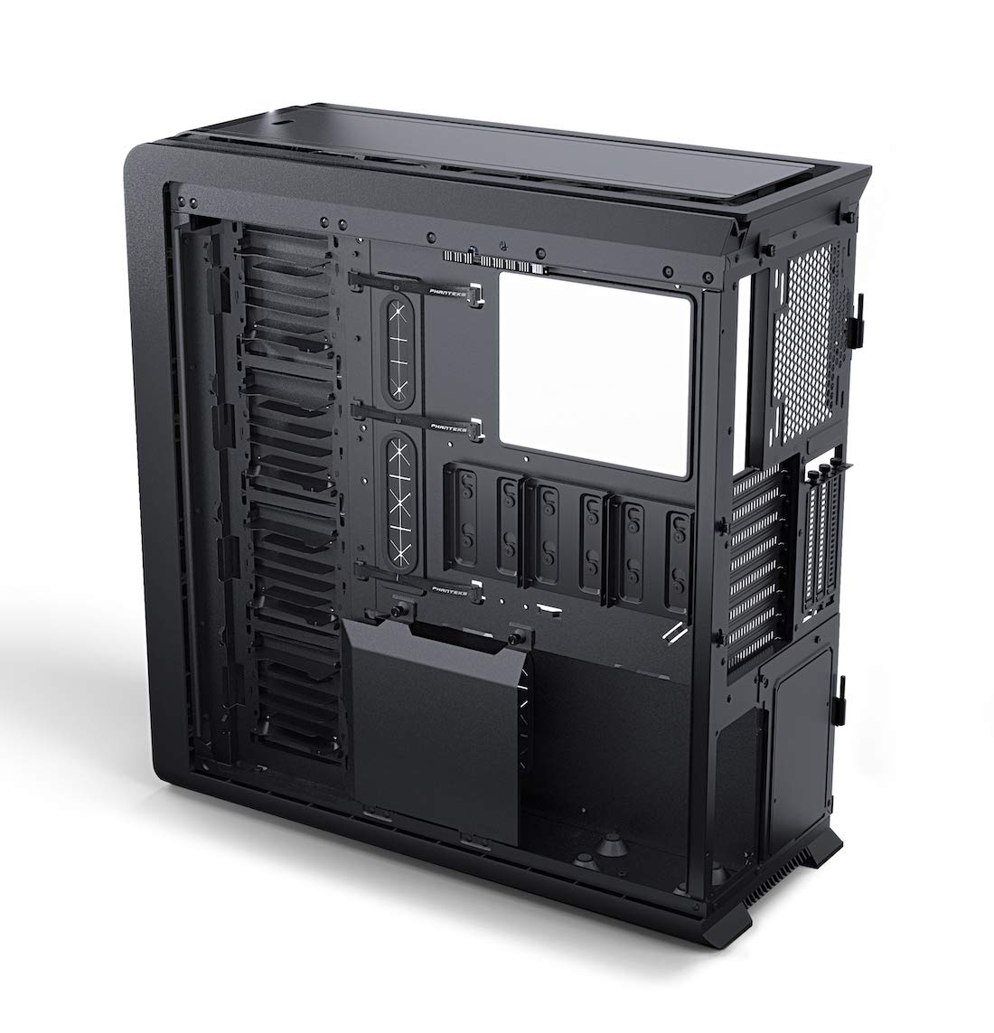 Phanteks Enthoo 719 (PH-ES719LTG_DBK01) High Performance Full Tower Case – Tempered Glass, Aluminum panels, dual system/psu support, massive storage, Fan Hub, Digital-RGB lighting, Black