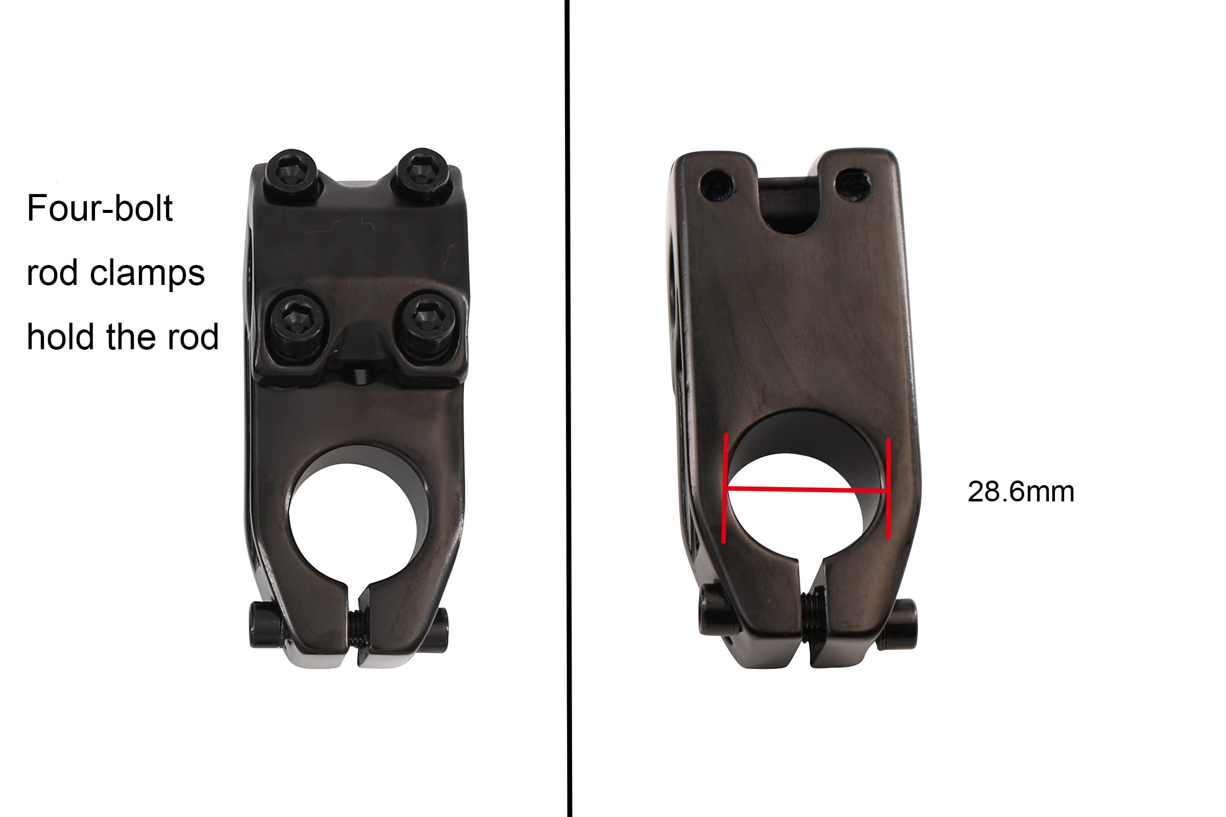 WEERAS BMX 22.2mm Atem Aluminum Alloy 50mm Short Top Load Stem Fits Most Bikes