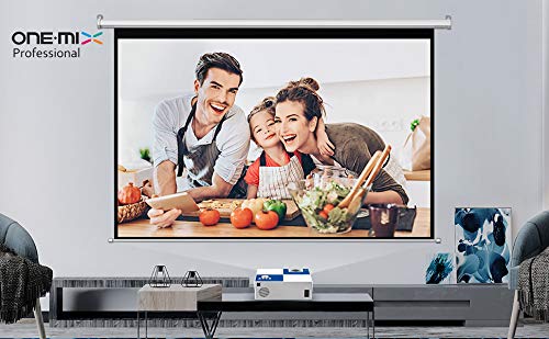 Mini Projector,ONE·MIX Portable Video-Projector, Multimedia Home Theater Movie Projector,Compatible with Full HD 1080P HDMI,VGA,USB,AV,Laptop,Smartphone