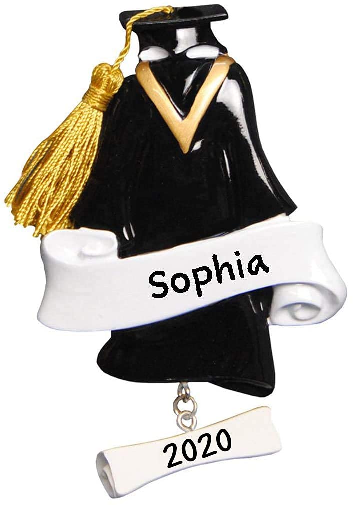 Personalized Graduation Gown Christmas Ornament 2022 | Christmas Decoration Ornament | Custom Writing Names Ornament