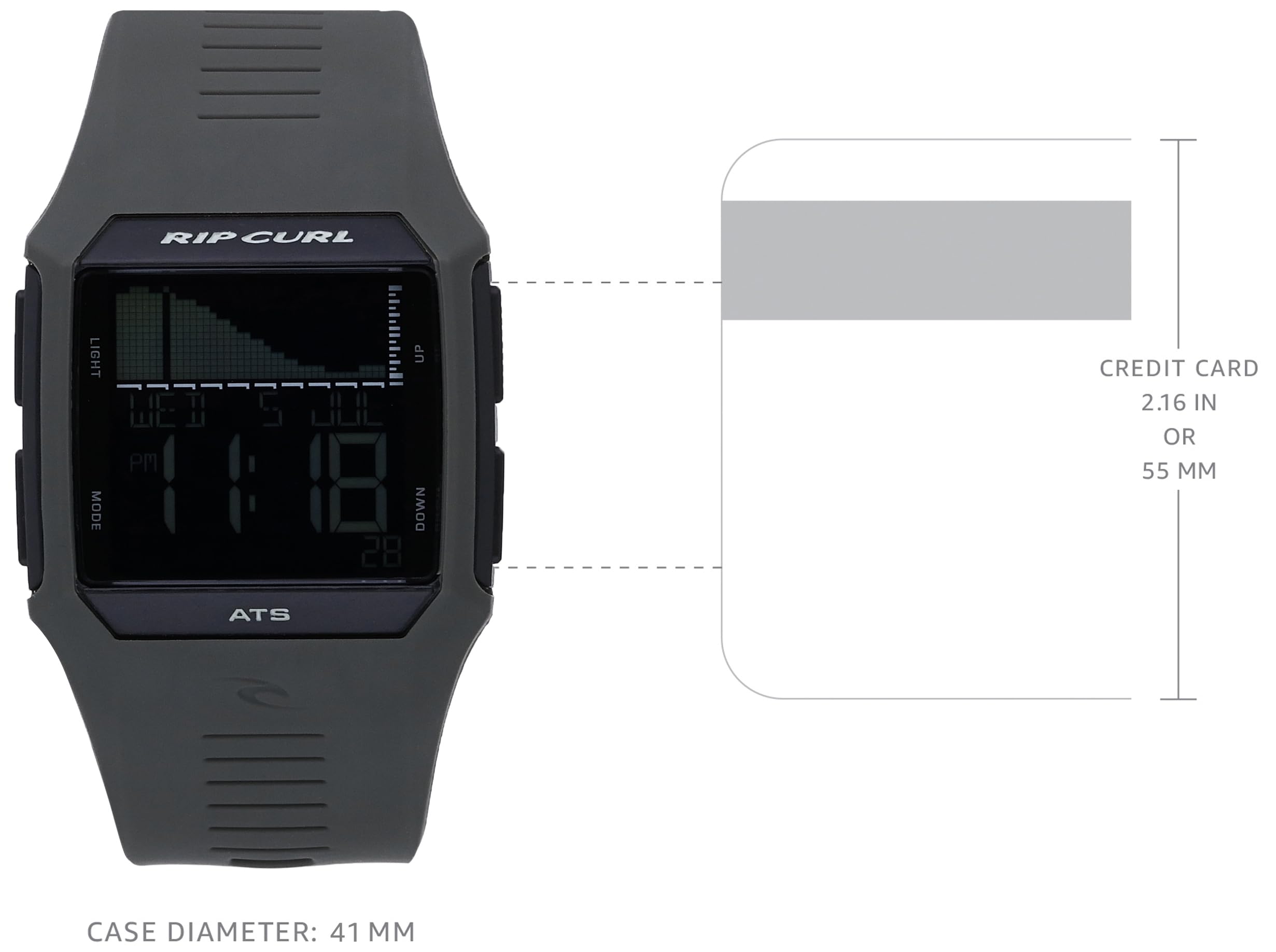 Rip Curl Men's Rifles Tide Automatic Watch with Polyurethane Strap