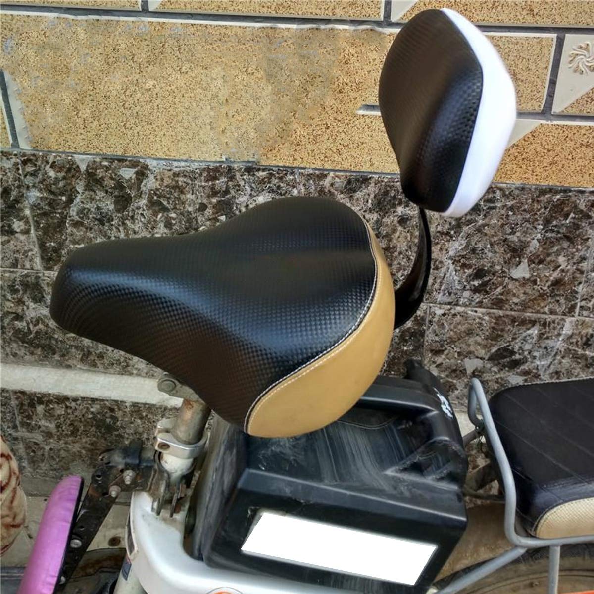 SARE HOME Bike Seat Universal Bicycle Saddle Front Seat with Back Rest Support Bicycle Accessories Part for Electric Vehicle Bicycle Seat