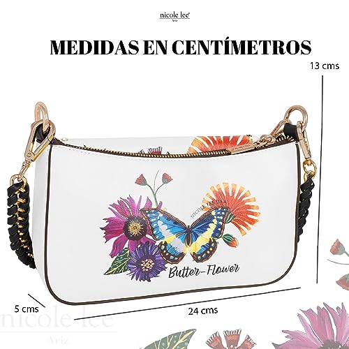 Nicole Lee Butter Flower White 2 Piece Crossbody