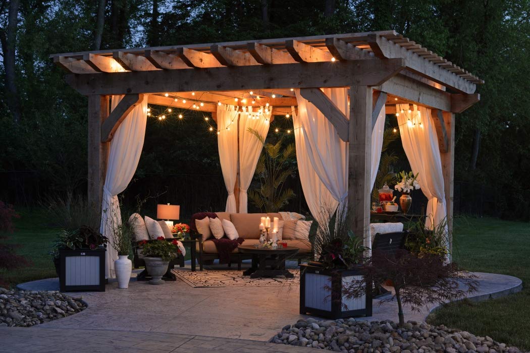 Newpow Outdoor String Lights LED 36ft with 33 Globe Bulbs Shatterproof Waterproof for Backyard Gazebo Porch Camper Indoor/Outdoor Decoration and Lighting Warm White 2700K