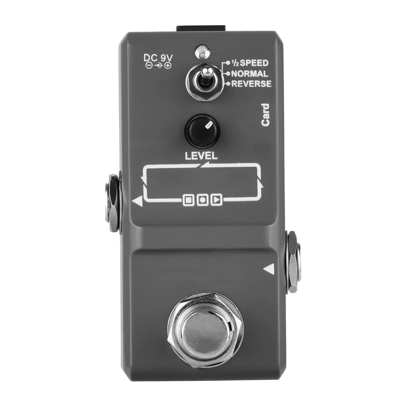 summina Mini Guitar Effect Pedal 10 Minutes Recording Time 3 Working Modes True Bypass Full Metal Shell with 1GB Memory Card (dark grey), Yellow,Grey,Silver