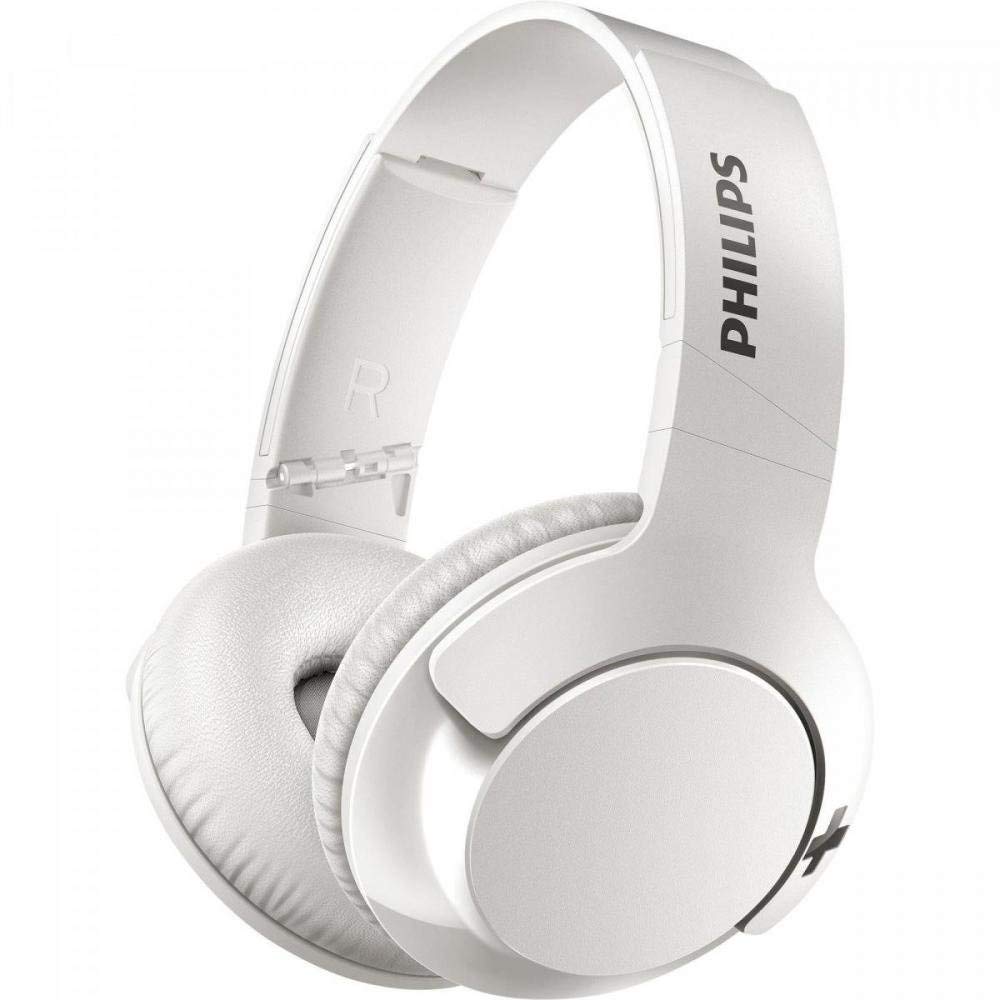 PHILIPS BASS+ SHB3175 Wireless Headphones, up to 12 hours of playtime - Matte White