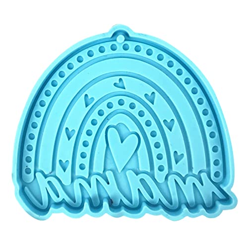 Resin Ring Molds Thin Epoxy Crystal Mother Mould Mother Pendant Mould Pendant DIY Silicone Mould (C, One Size)