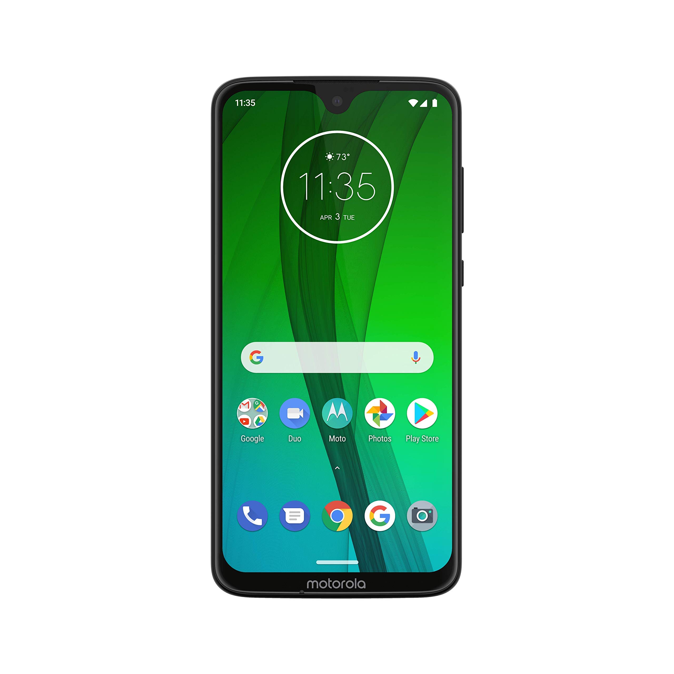 Motorola - Moto G7 with 64GB Memory Cell Phone (Unlocked) - Ceramic Black (Renewed)