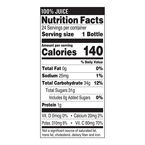 Tropicana 100% Juice, Apple Juice, 10 fl oz (Pack of 24) - Real Fruit Juices, Vitamin C Rich, No Added Sugars, No Artificial Flavors