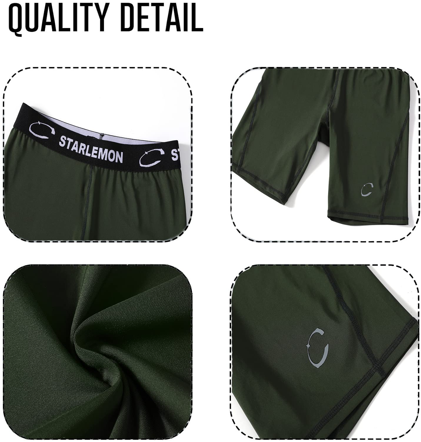 Starlemon Women's Compression Volleyball Shorts 3"/7" Spandex Workout Pro Shorts for Women (Medium, 3" Black)