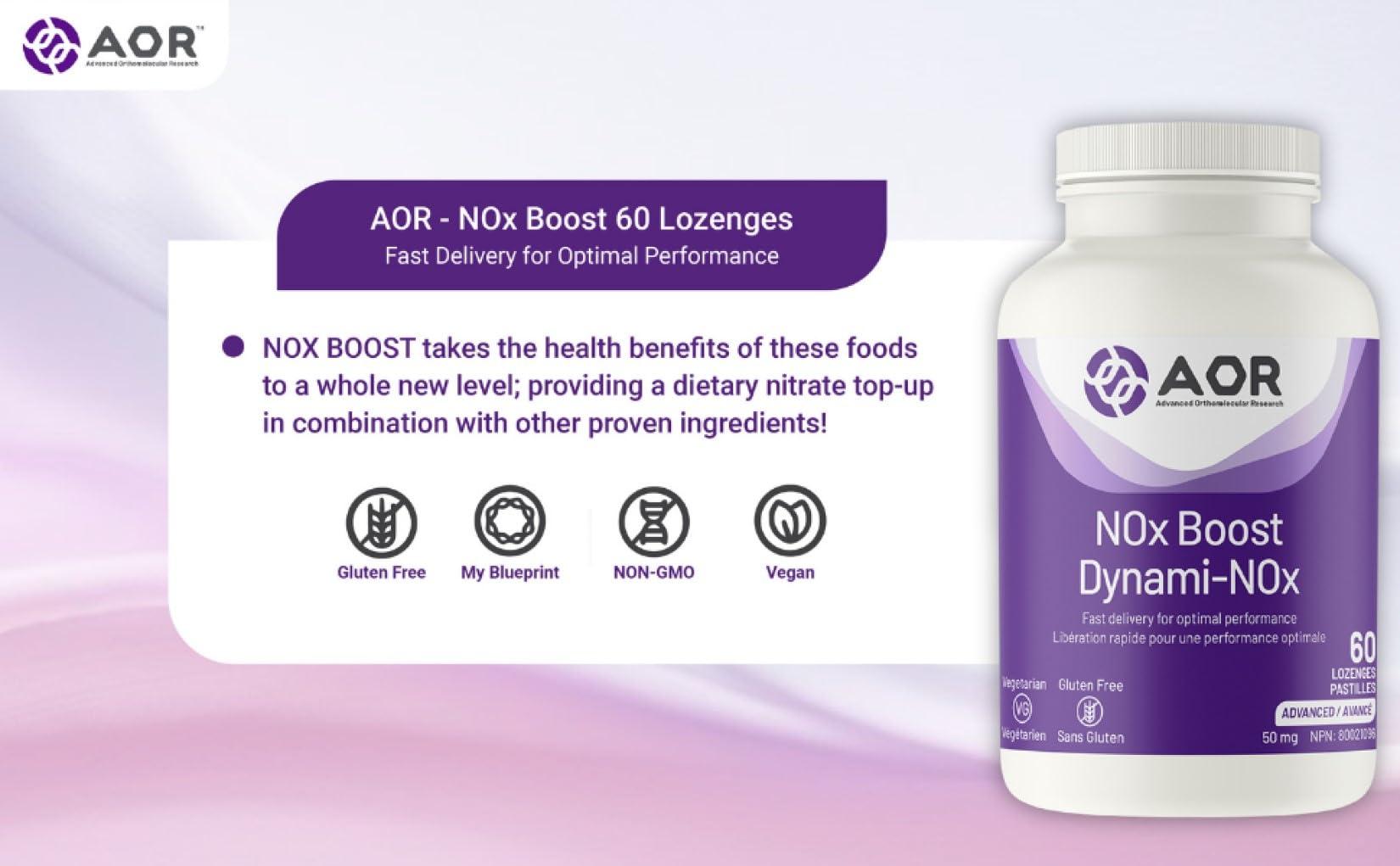 Nox Boost (60 Lozenges) Brand: A.O.R Axioma Health