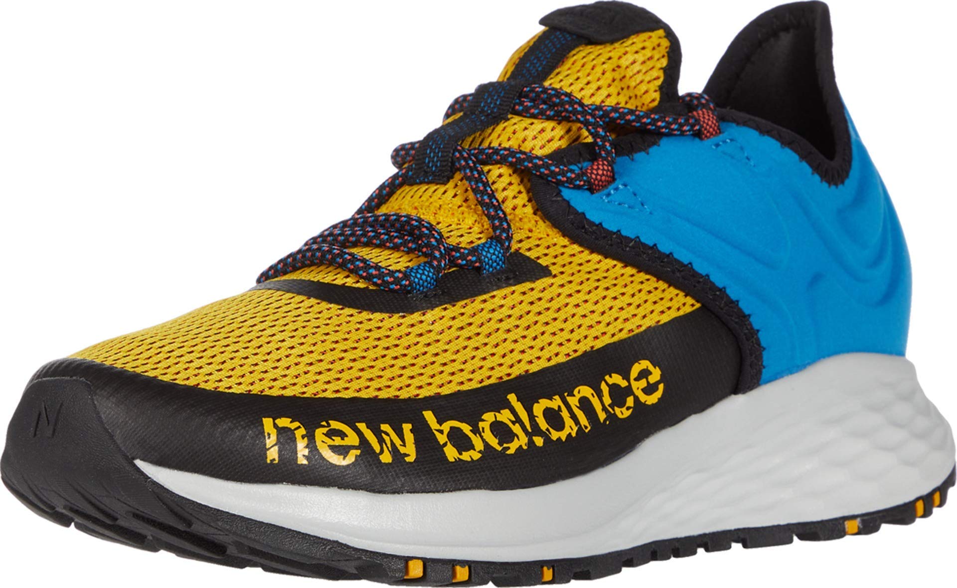 New Balance Men's Fresh Foam Roav V1 Trail Running Shoe, Varsity Gold/Neo Classic Blue, 11.5