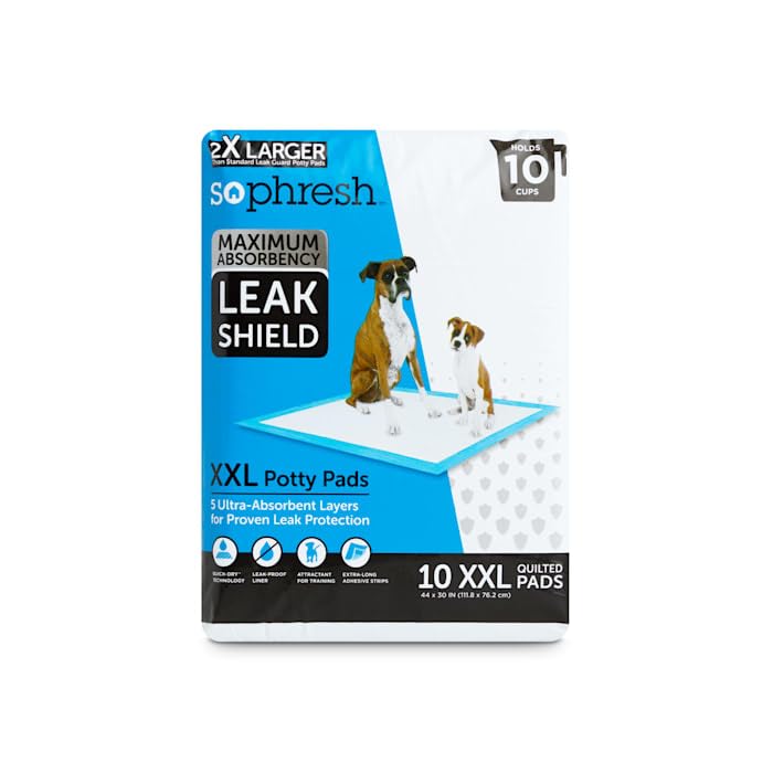 So Phresh Maximum Absorbency XX-Large Leak Shield Potty Pads, Count of 72