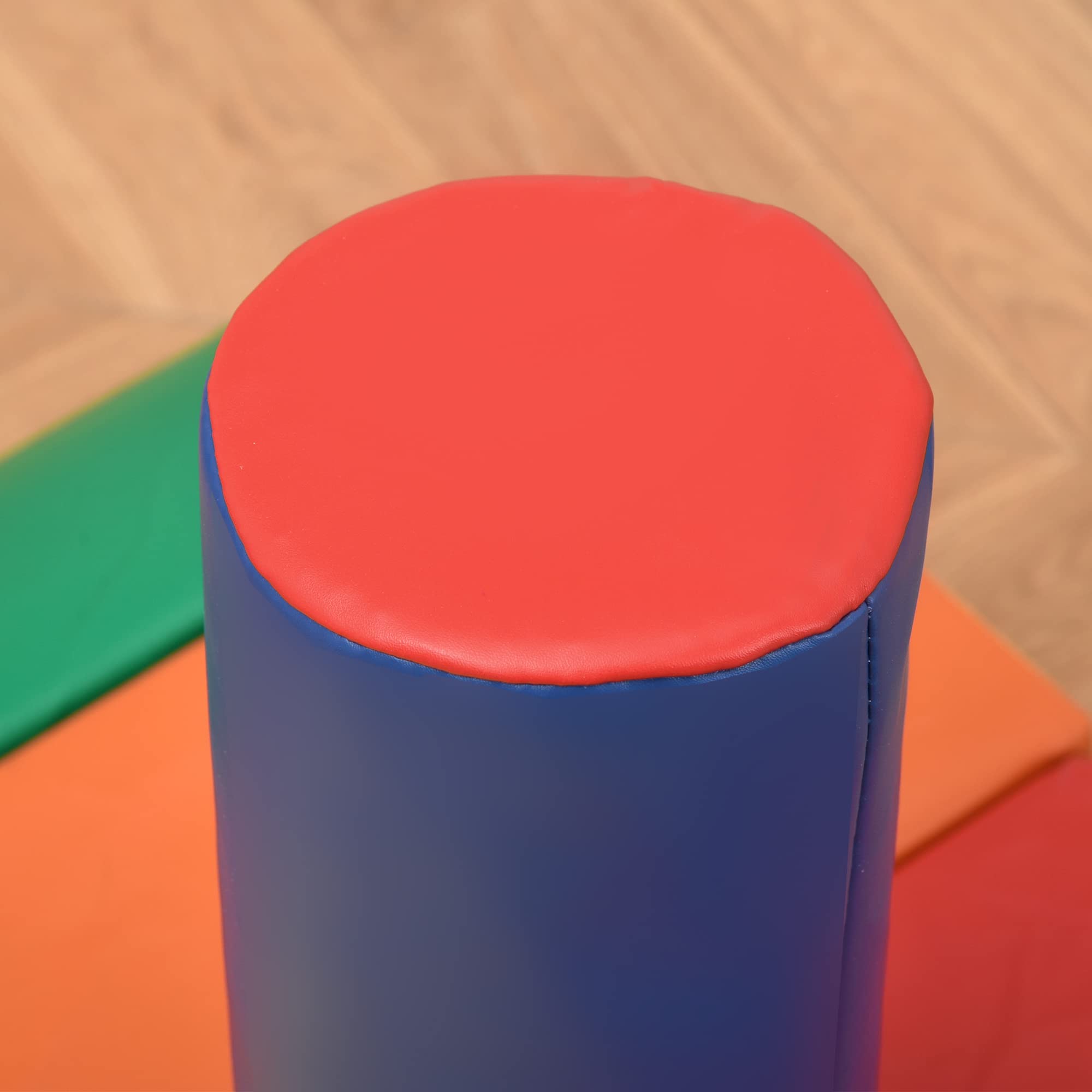 Soozier 7 Piece Soft Play Blocks Kids Climb and Crawl Gym Toy Foam Building and Stacking Blocks Non-Toxic Learning Play Set Educational Software Activity Toy Brick Baby Soft Climbing Block