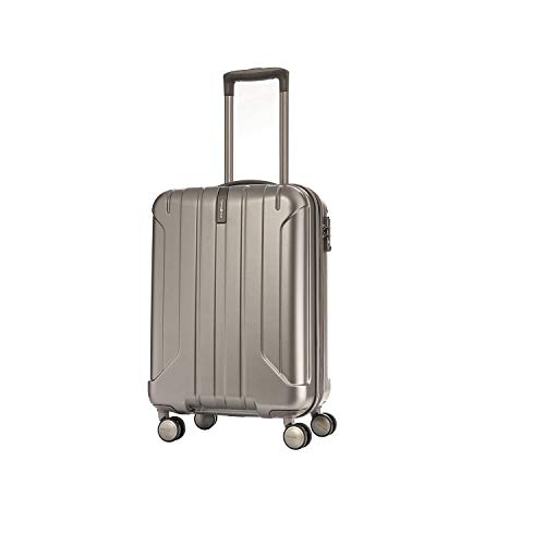 Samsonite Near Spinner 57/20 exp Unisex Small Silver Polypropylene Luggage Bag TSA Approved AY8055001