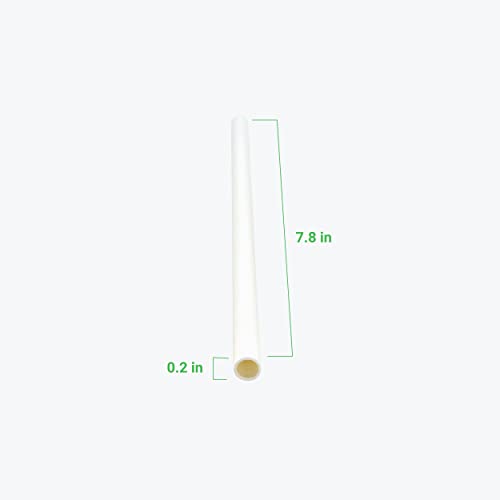 Unwrapped 8-Inches No-Sog Straws | Heavy Duty,100% Biodegradable, Plastic Free|Made of Plant-Based Sugarcane Fibers|Drinking Straws|Pack of 100