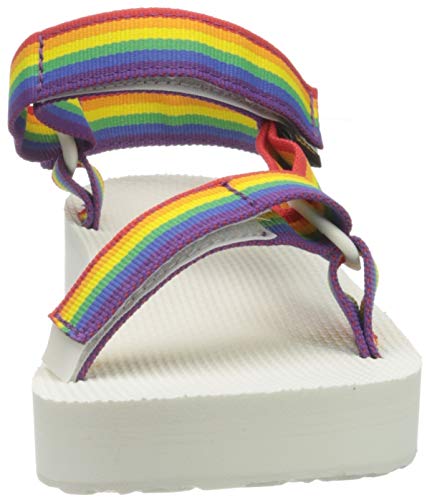 Teva womens Midform Universal Wedge Sandal, Rainbow/Black, 8 US