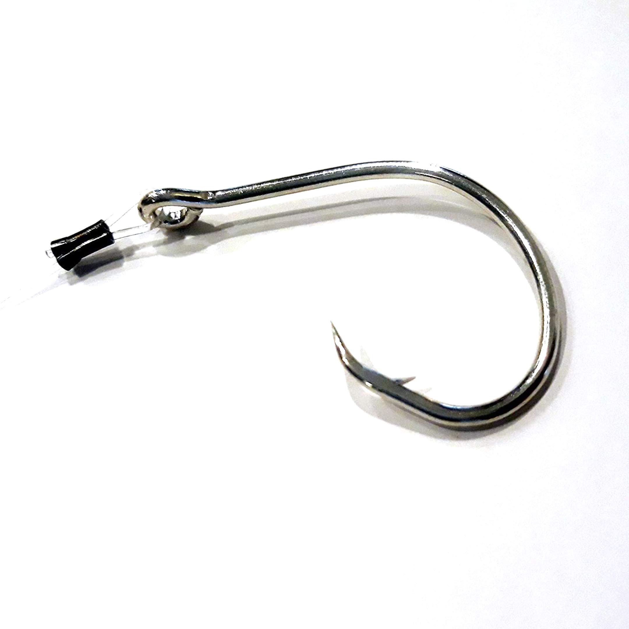 Stellar Double Drop Drum Leaders (Blue), Saltwater Fishing Rig, Circle Hooks 100 lb. Mono (5/0 Hooks, 1 Pack)