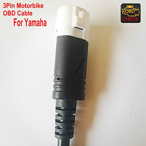 OTKEFDI Motorbike 3Pin OBD Diagnostic Adapter Motorcycle Diagnosis Kline Connector Black