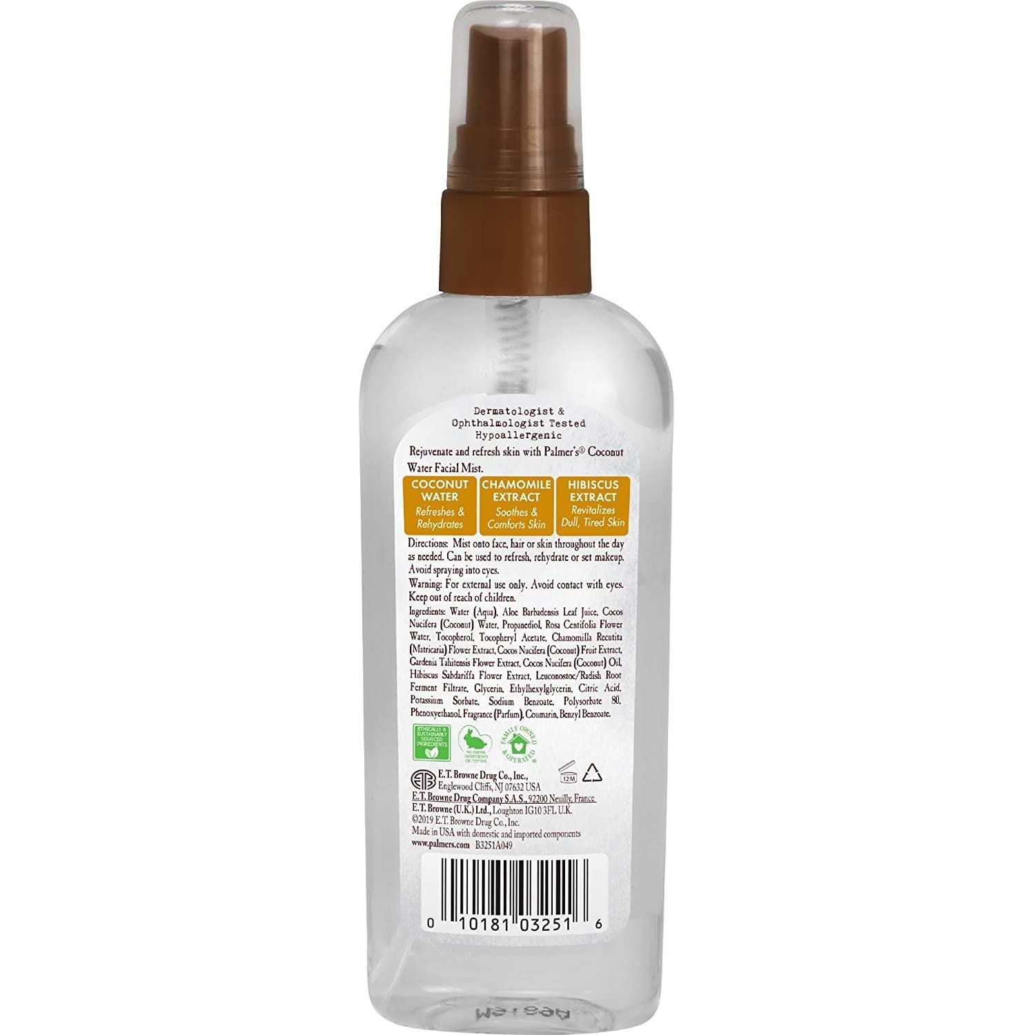 Palmer's Coconut Oil Formula Coconut Water Facial Mist, 3.4 fl. oz.