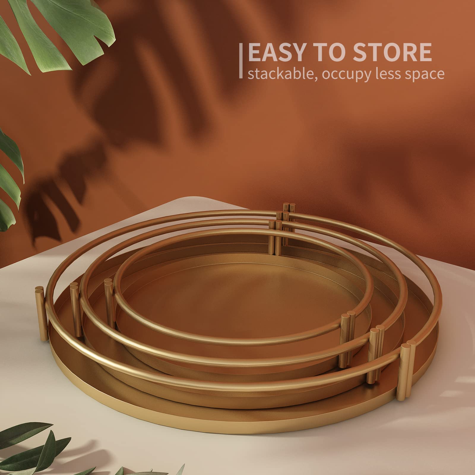 Vivevol 3-Piece Gold Cake Stands for Dessert Table Cupcake Stand Set, Cake Tray Cookies Display Candy Plate Party Decorating 8β-10β-12β